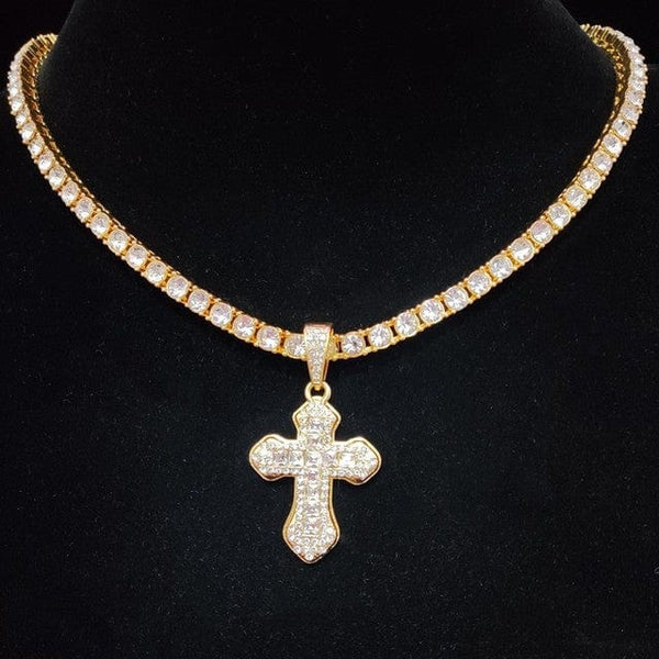 Chaine de rappeur croix | Chaîne Bijoux